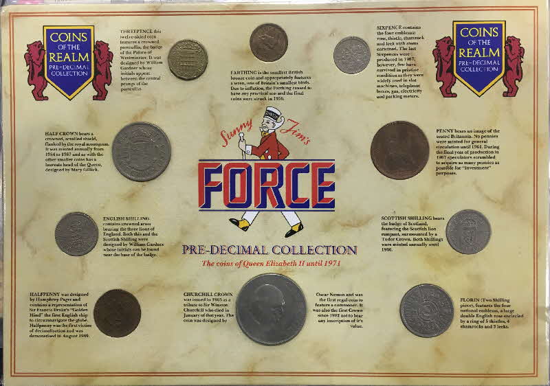 Pre Decimal Coin Collection issued with Force breakfast cereal