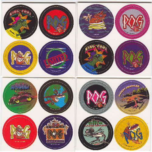 1995 Chex Milk Pogs 1st Series free with Chex Weetabix cereal