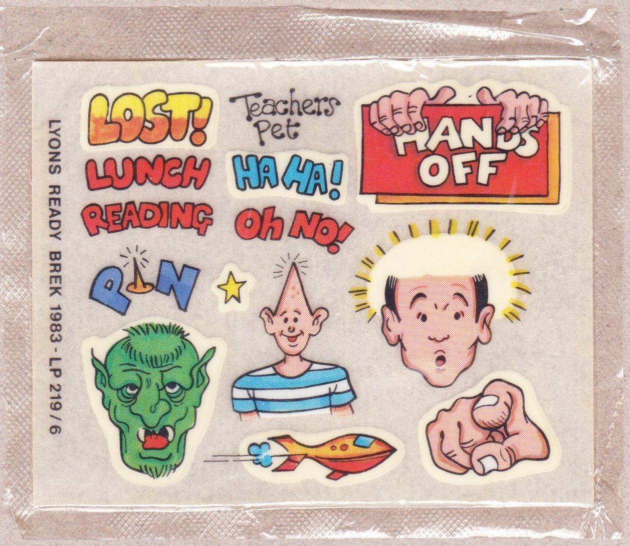 1983 LetrasetTransfers free in Ready Brek Cereal