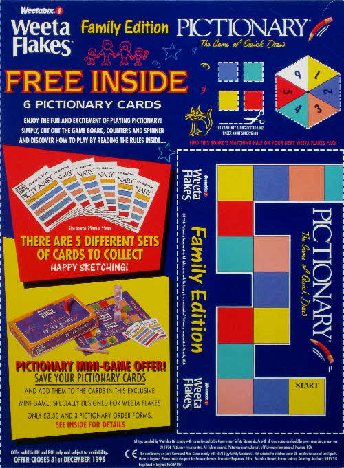 1994 Pictionary Family Edition free with Weetabix Weetaflakes