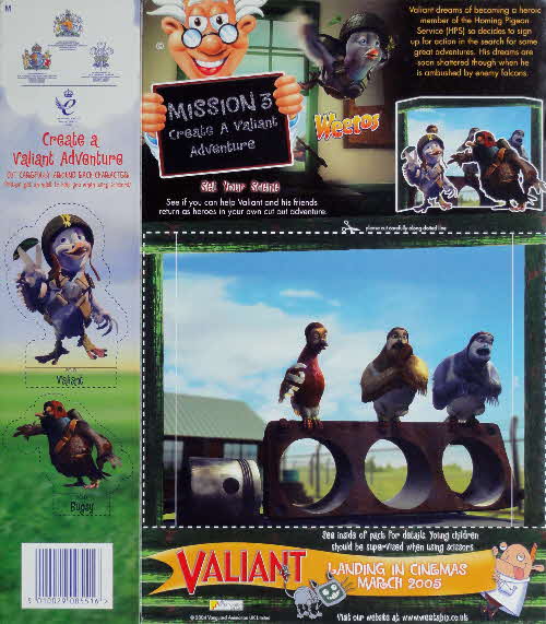 2005 Valiant Mobile Missons free on back of Weetabix Weetos cereal